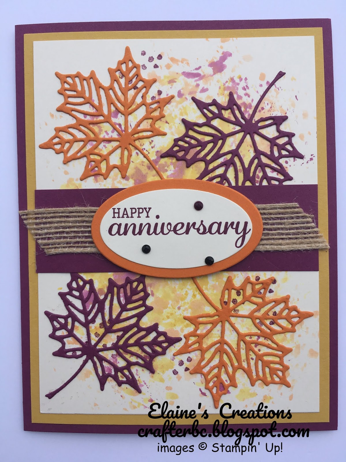 Elaine's Stamping Creations: World Cardmaking Day and Anniversary Card
