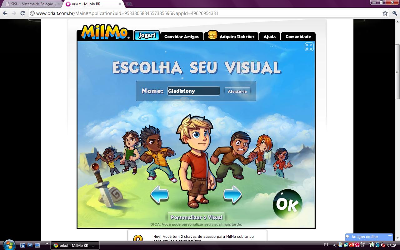 Blog de Gladistony: Jogo Milmo