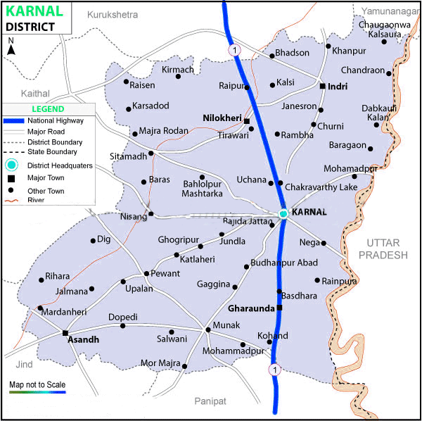 Rail-Map-india: karnal railways map