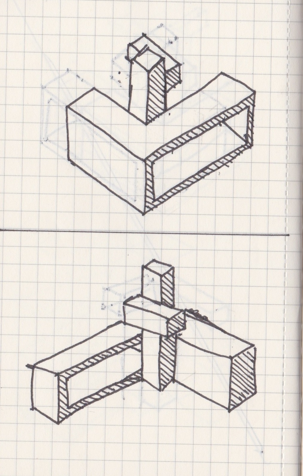 Jeff's ARCH: 3D model (axonometric drawing) 1