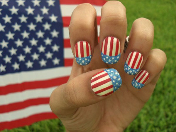 World Complete Fashion For Girls: Flags on the nails - nail art