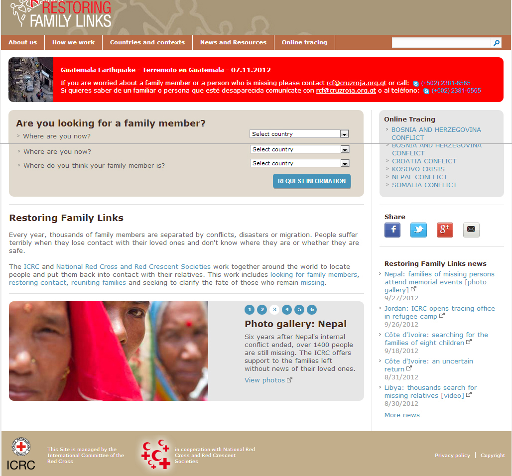 MINDANAO PAGADIAN FRONTLINE: New ICRC website reunites dispersed families