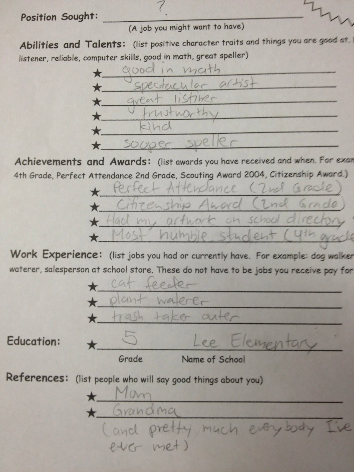 Ms. Sepp's Counselor Corner: My First Resume