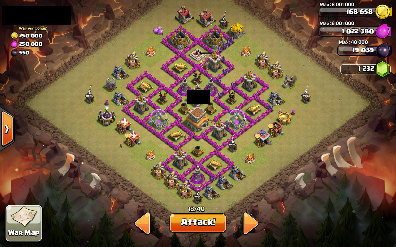 COC BASE 99: TH 8 War Base 44