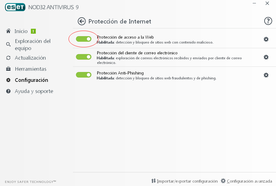Desbloquea pagina de nod32 Ayuda ~ ProtecNOD
