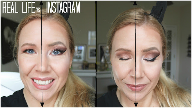 REAL LIFE vs. INSTAGRAM MAKEUP LOOK #realtalk