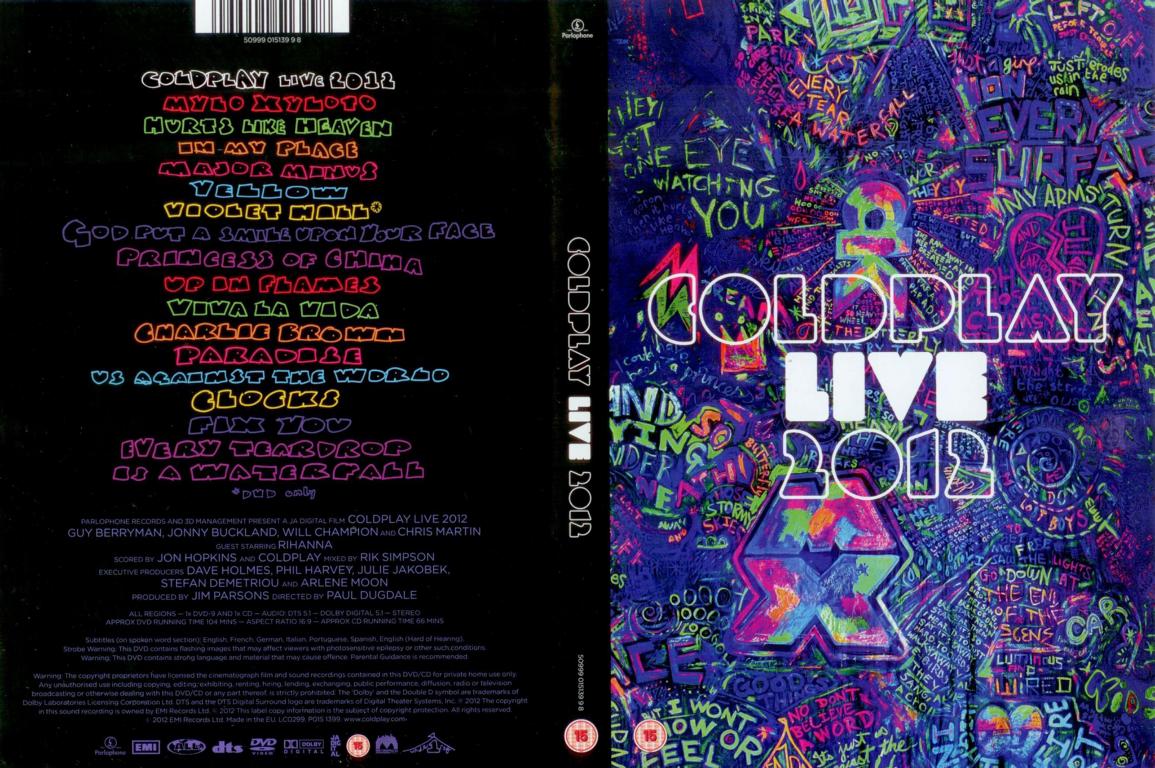DVD: Coldplay - Live 2012 - Encartes Pop