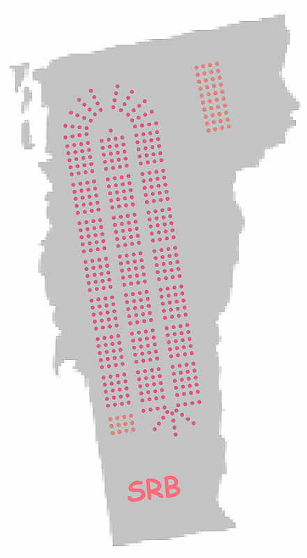 Splinters Woodworks: Custom Vermont shaped Cribbage Board.