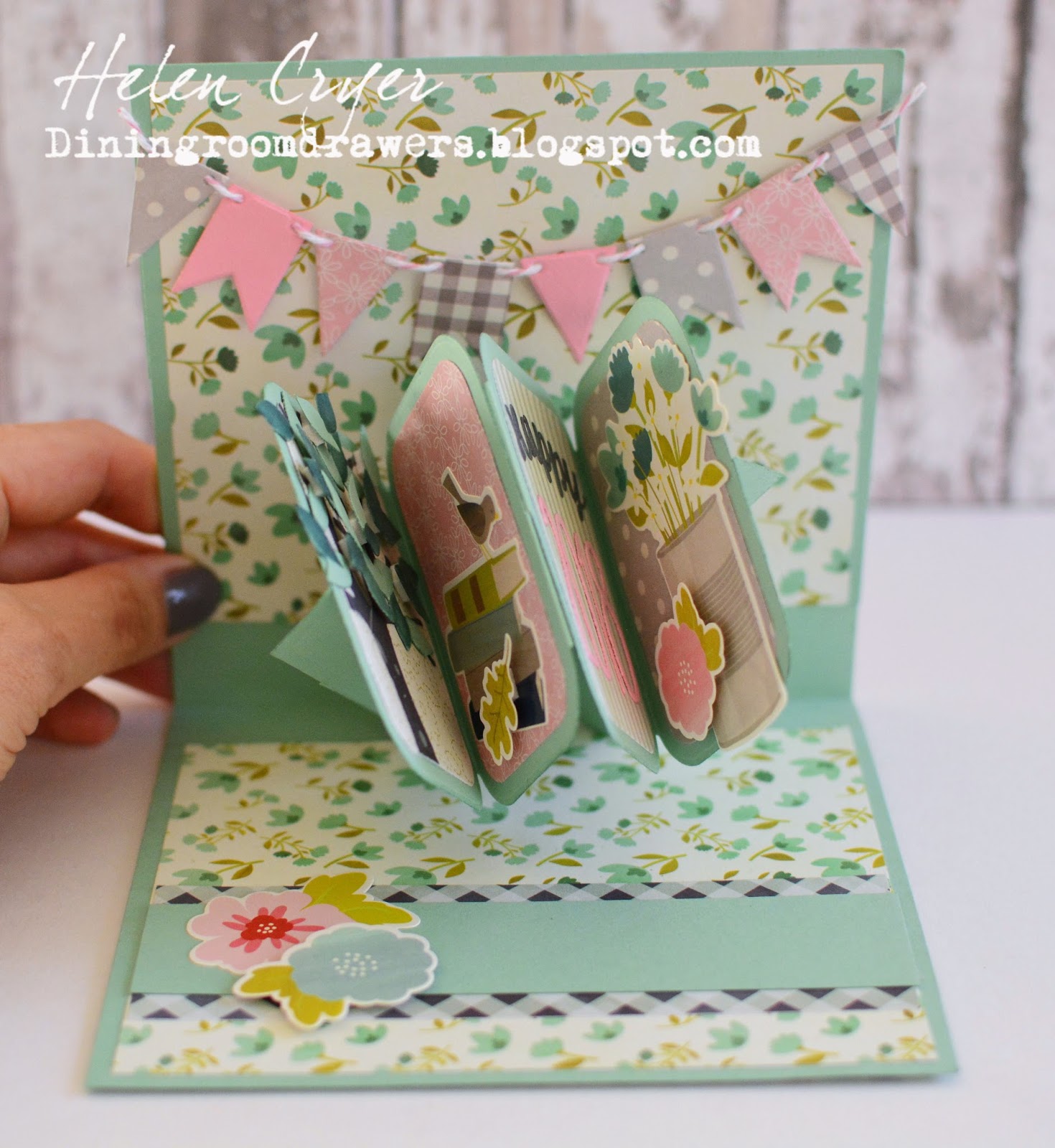 The Dining Room Drawers: Happy 2018 Twist Panel Pop-Up Card