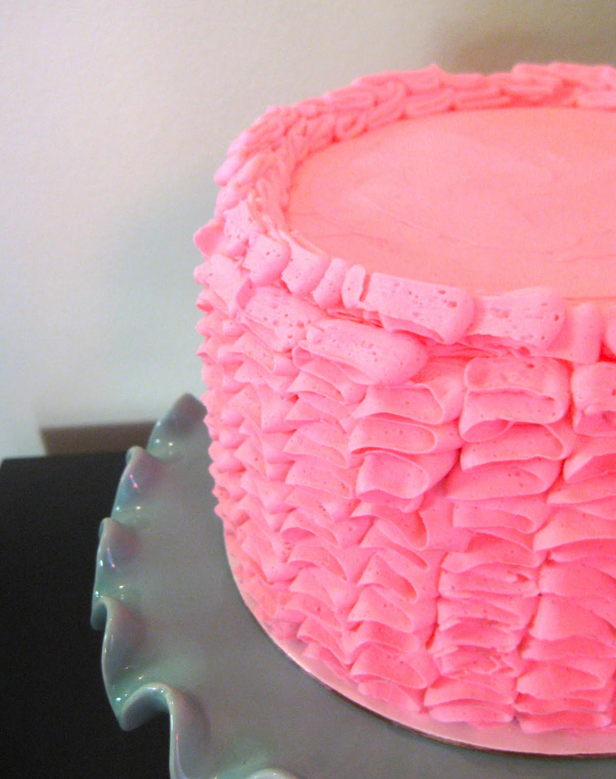 Pixie Crust: Strawberry Sponge Ruffle Layer Cake (Gluten Free)