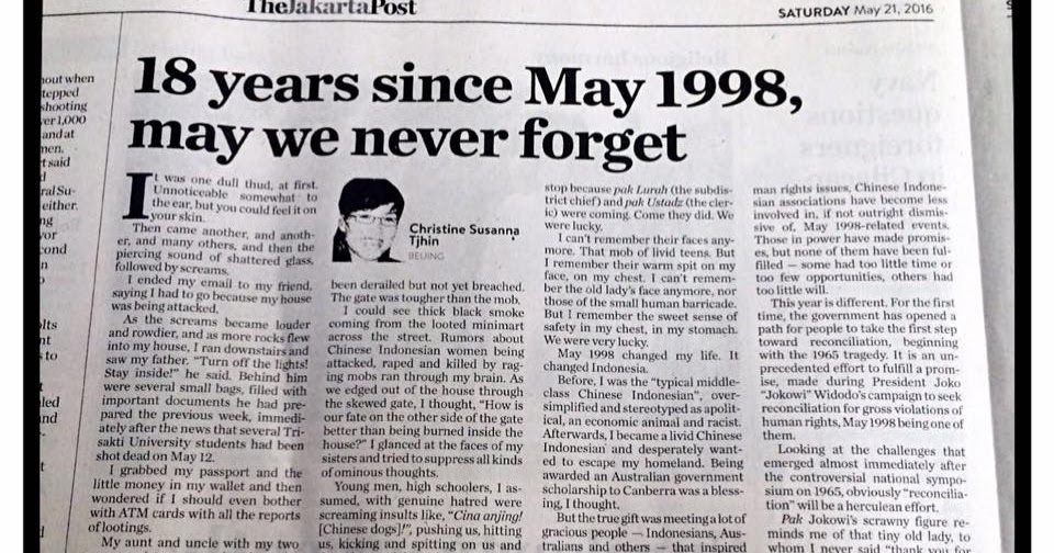 OPINION: 18 Years Ago Today: May 1998 and to Never Forget