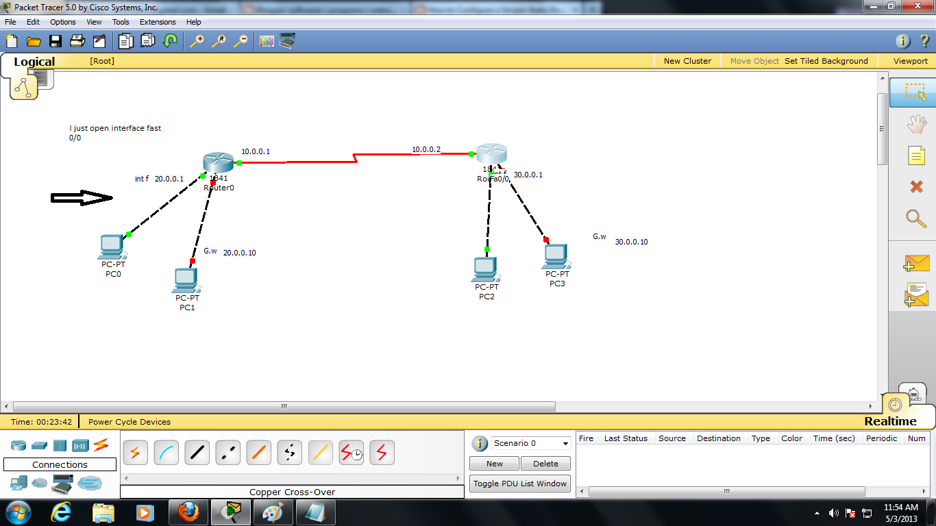 How to make topology of 2 routers in packet tracer - Mesh Software