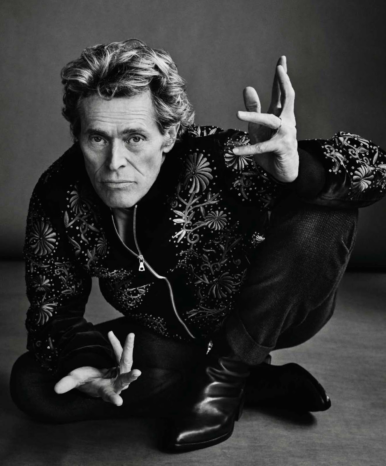 Willem Dafoe para The Big Black Book de Esquire por Marc Hom
