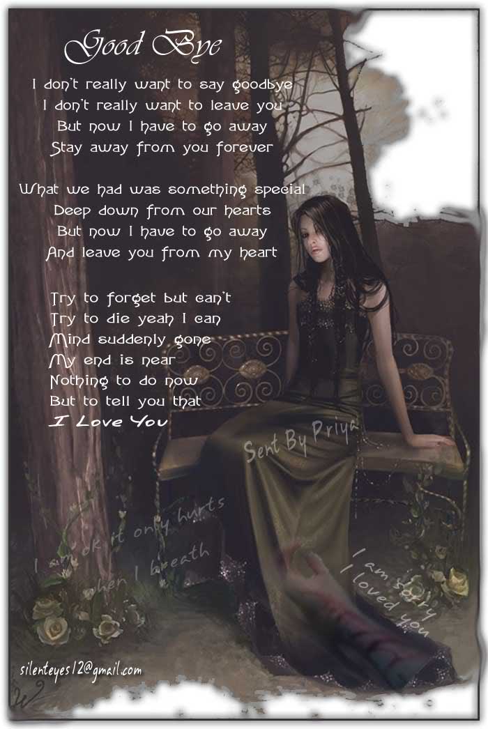 Good Bye : Sad Poem ~ ForAngelsOnly