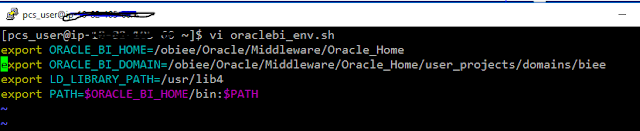 Oracle Business Intelligence Adding Environment Variable In Bashprofile In Linux