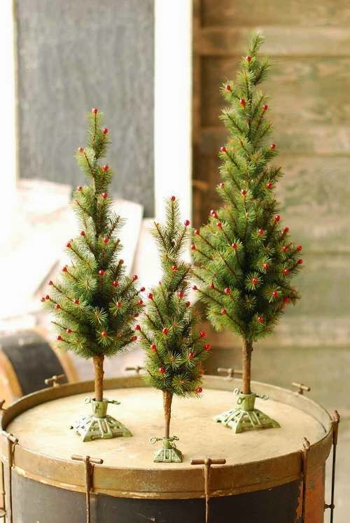 Eye For Design: Decorating With Tabletop Christmas Trees