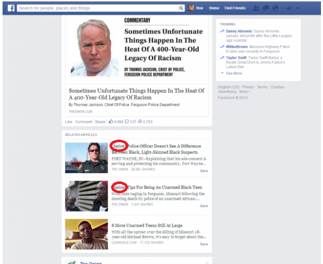 New Facebook Testing That Tags “Satire” Sites - SEO Sandwitch