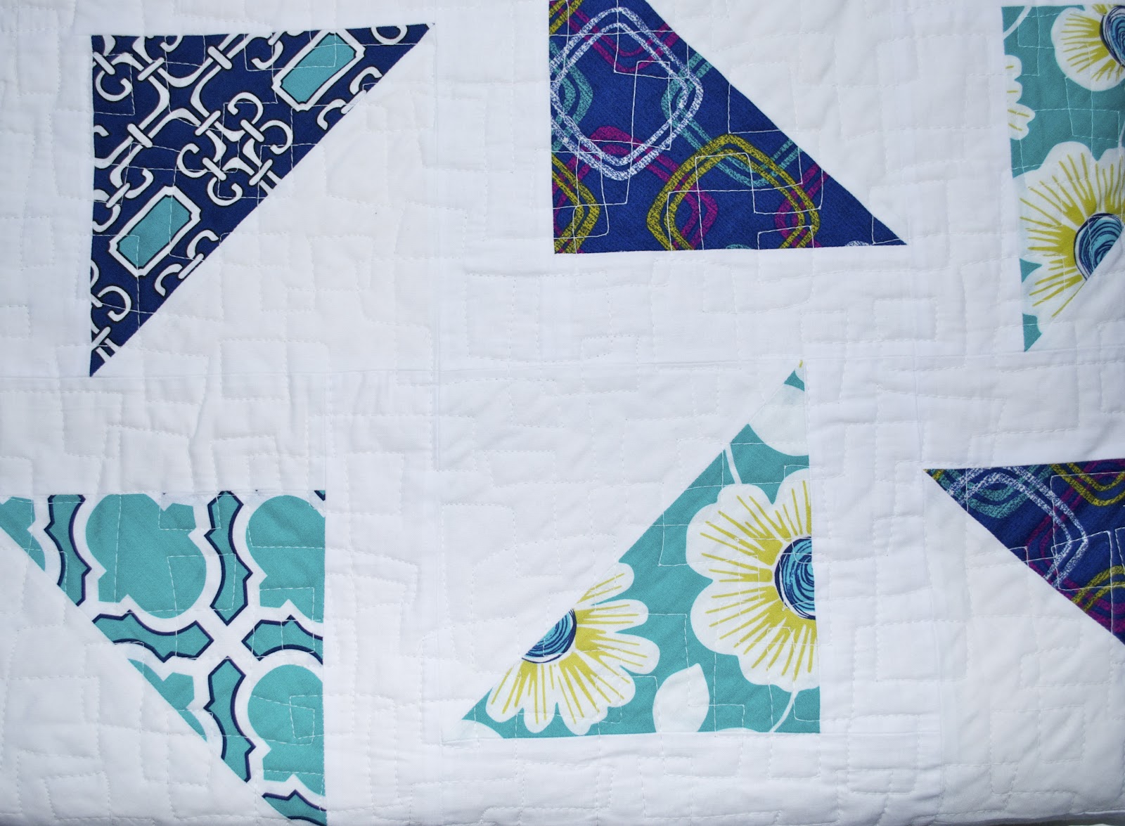Let's begin sewing...: Falling Triangles Quilt - II