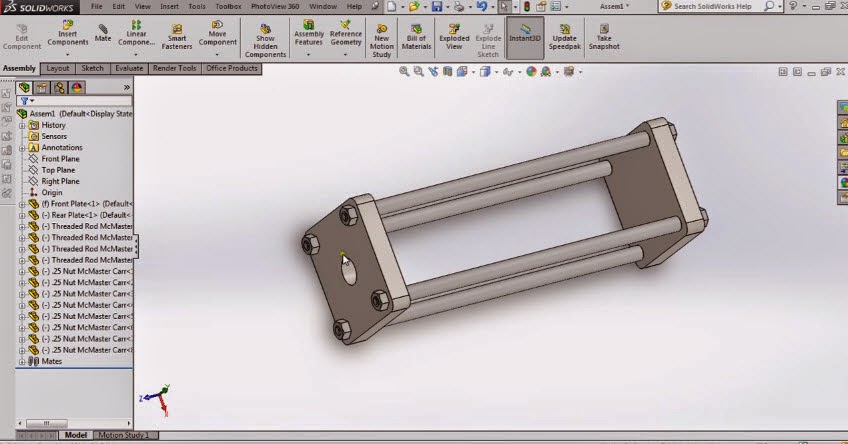 How to create a Pneumatic Air Cylinder in Solidwork Tutorial ...
