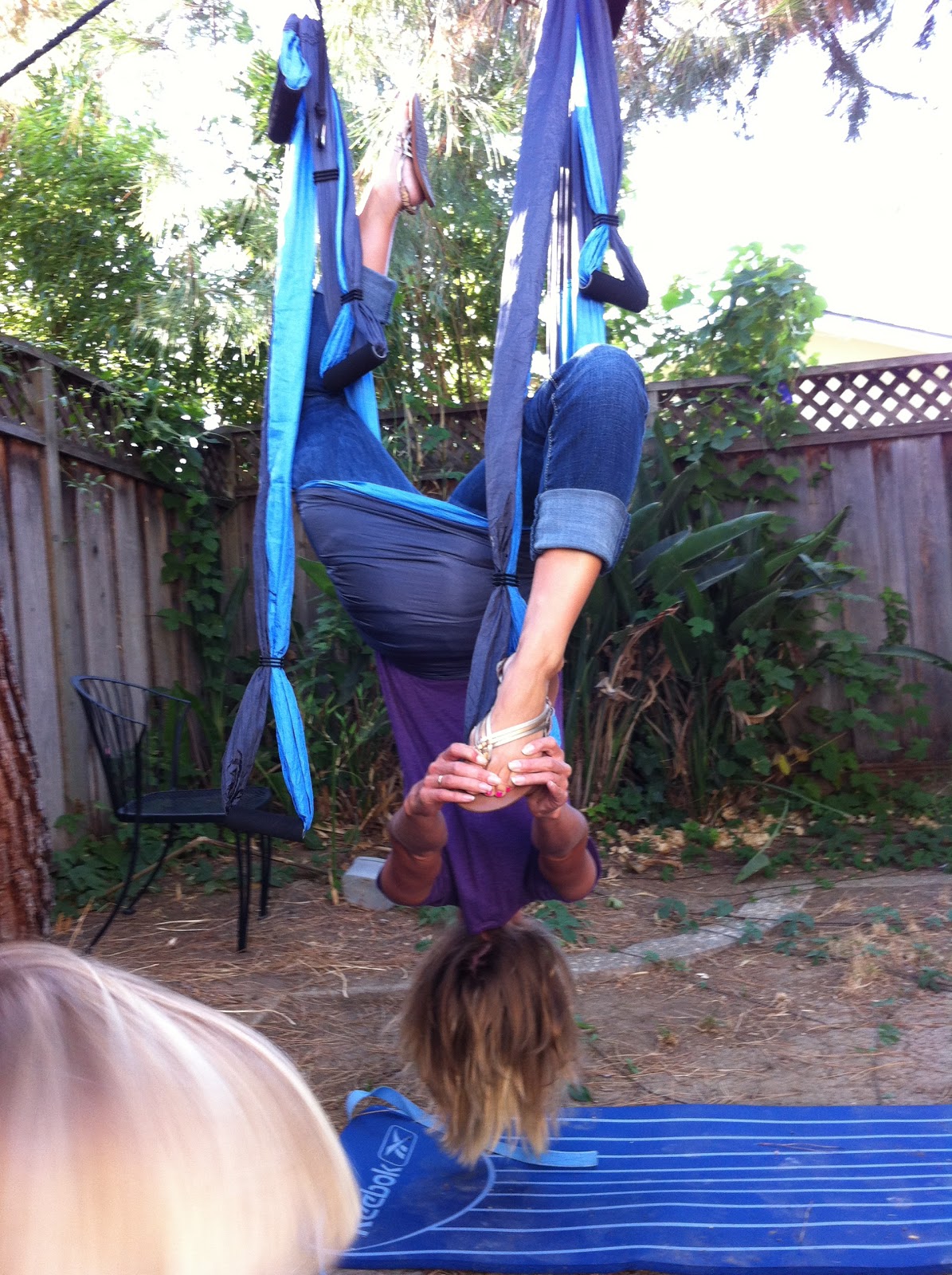 hummingbird hype: Aerial Swing Yoga