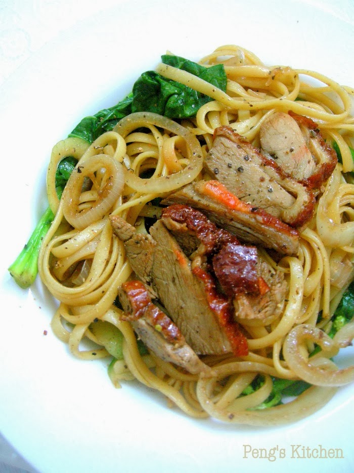 Peng's Kitchen: Pasta with Roast Duck in Black Pepper Sauce