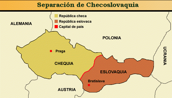 Checoslovaquia en el siglo XX: Desintegración de Checoslovaquia