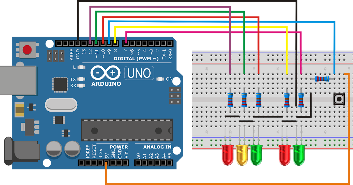 Belajar Arduino | Lampu Lalu Lintas Interaktif - NOEX Corner