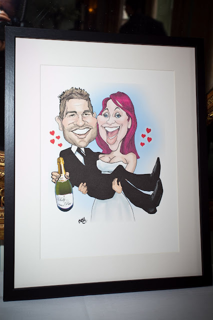 Beefy's Caricatures: Wedding Caricature Guest Signing Pic