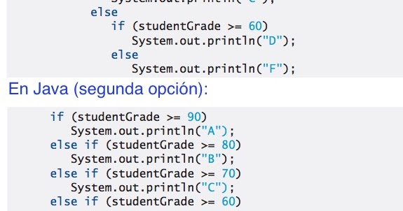 Uso de if-else de manera reiterada... ~ Diario personal de java.