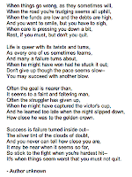 Soul Kitchen: When things go wrong....and inspirational poem