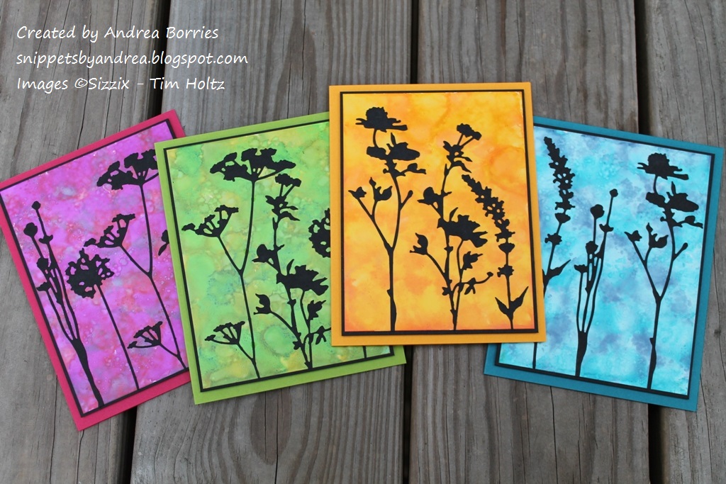 Snippets: Floral silhouettes card set
