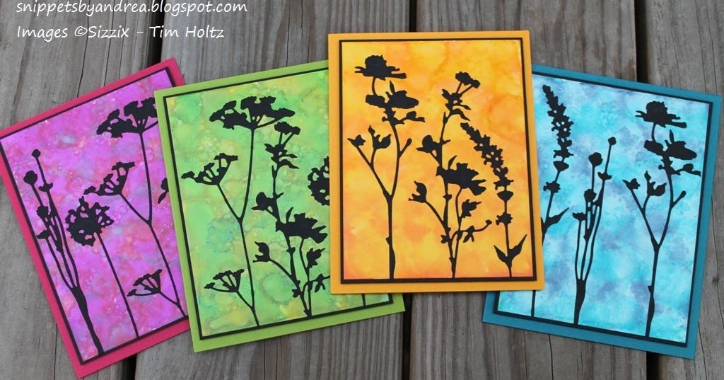 Snippets: Floral silhouettes card set