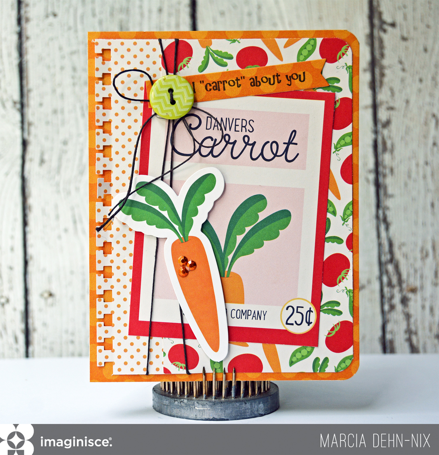 One Scrap at a Time: Punny Vegetable Cards - Imaginisce