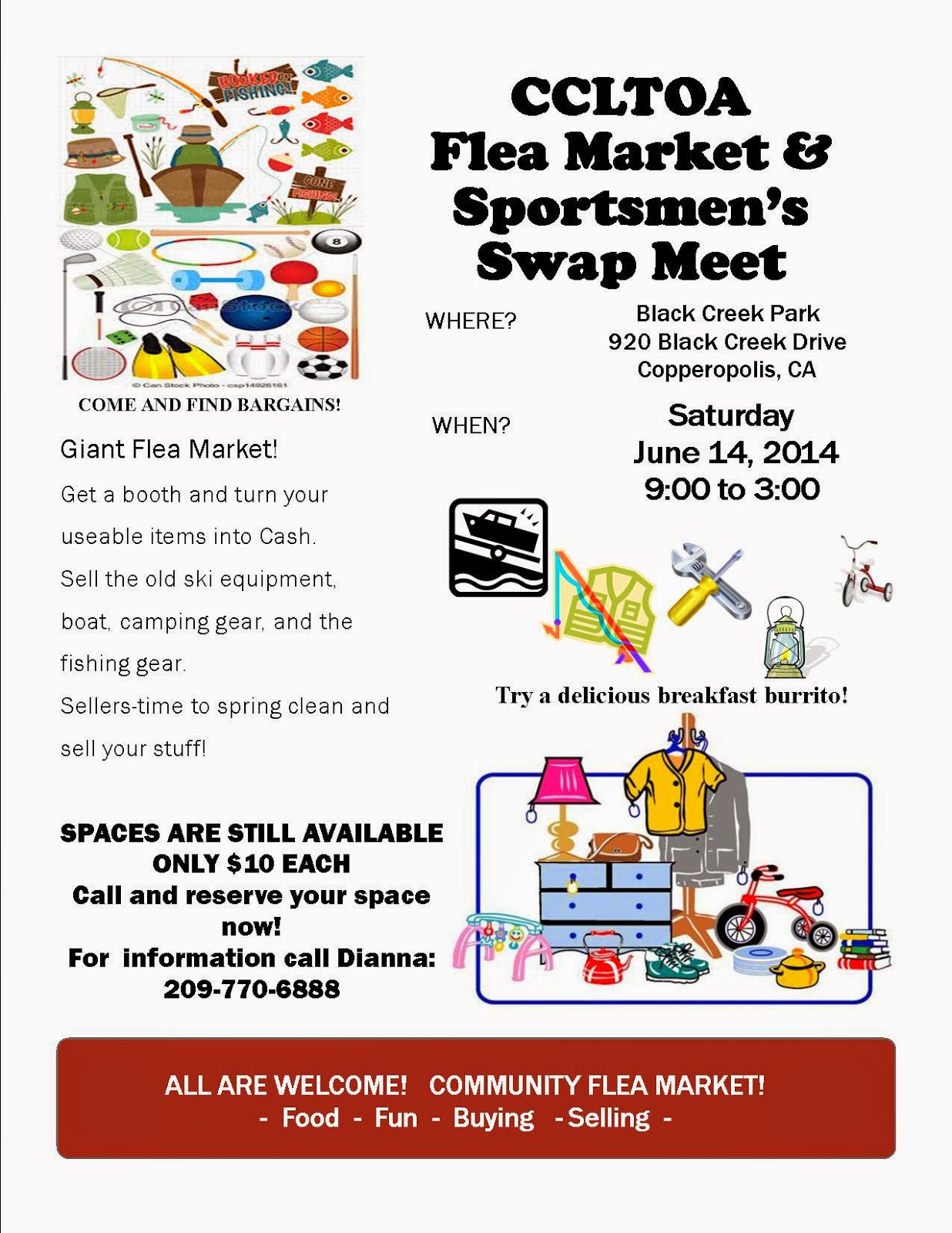 Copper Gazette: CCLTOA Flea Market and Sportsmen's Swap Meet 6-14-14