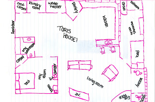 Tori Jansson's Journal.: FOUR: Draw A Map Of Your House.