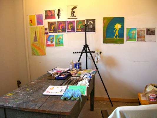 My Art Notes: Studio Set Ups Past and Present