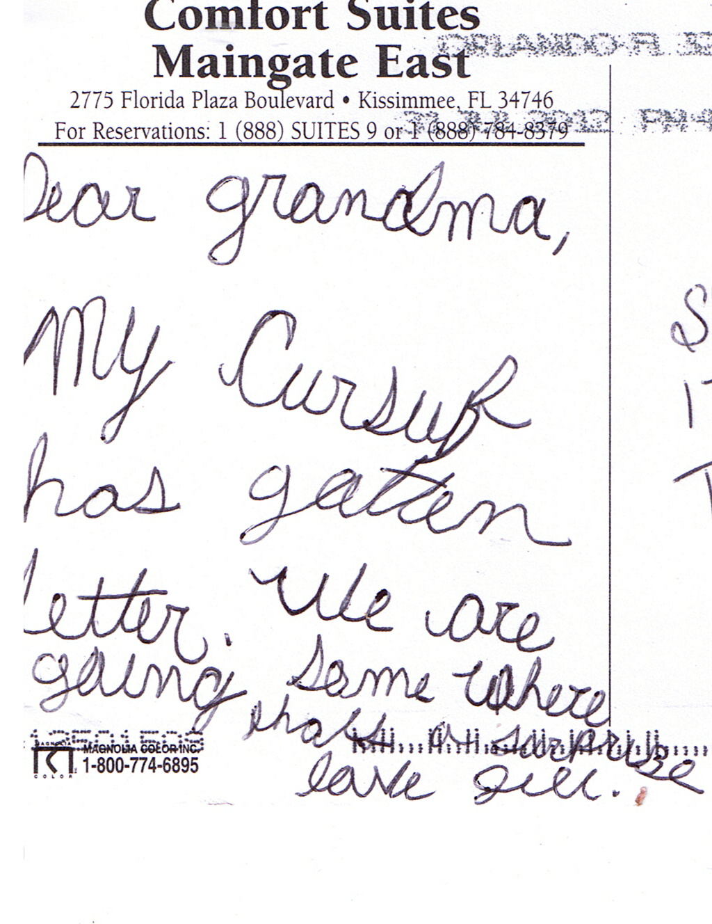 Grandma Sunday - Letters to My Grandchildren: Jill's Postcard to Grandma
