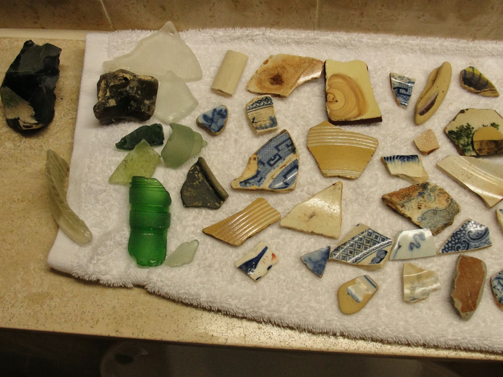 An American Mudlarker in London: My first collection of stuff Mudlarking