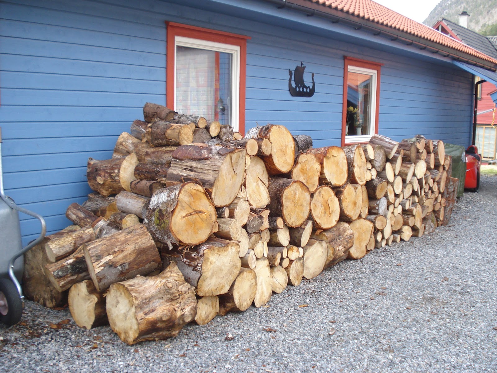 De Bobslee.: Hout halen.