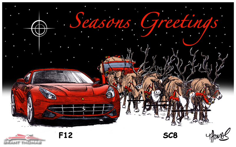 Ferrari Art of Grant Thomas: Studio Christmas Card 2012