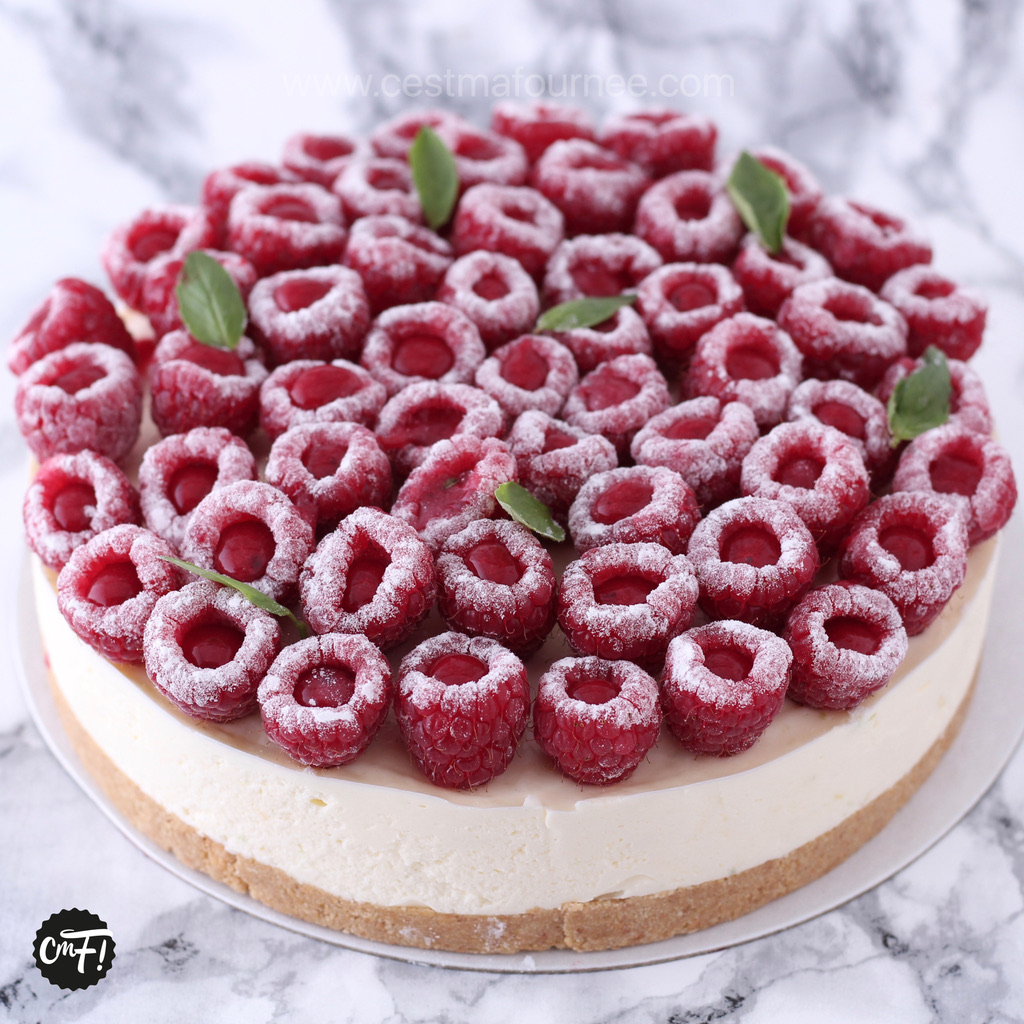 Le cheesecake framboise basilic