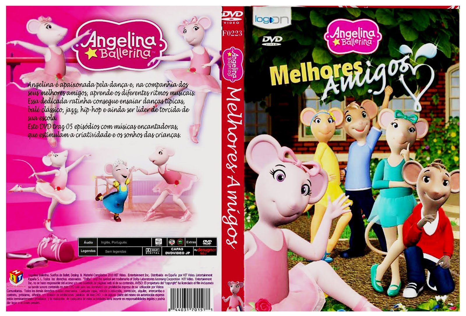 VECOSTAR - Capas de DVD's: Capa DVD - Angelina bailarina\melhores amigos