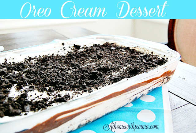 Oreo Cream Dessert - At Home with Jemma