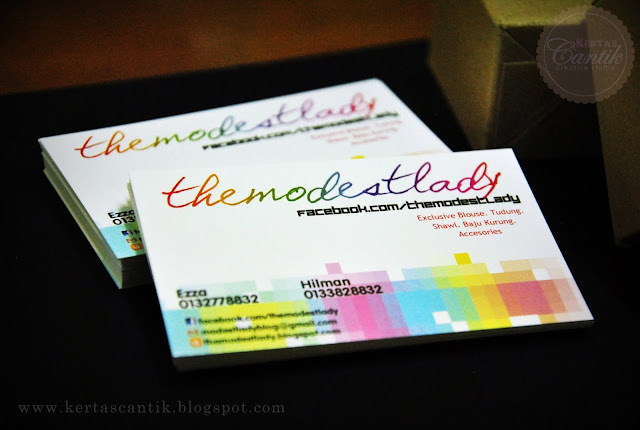 Kertas Cantik: Tempahan Business Card oleh The Modest Lady