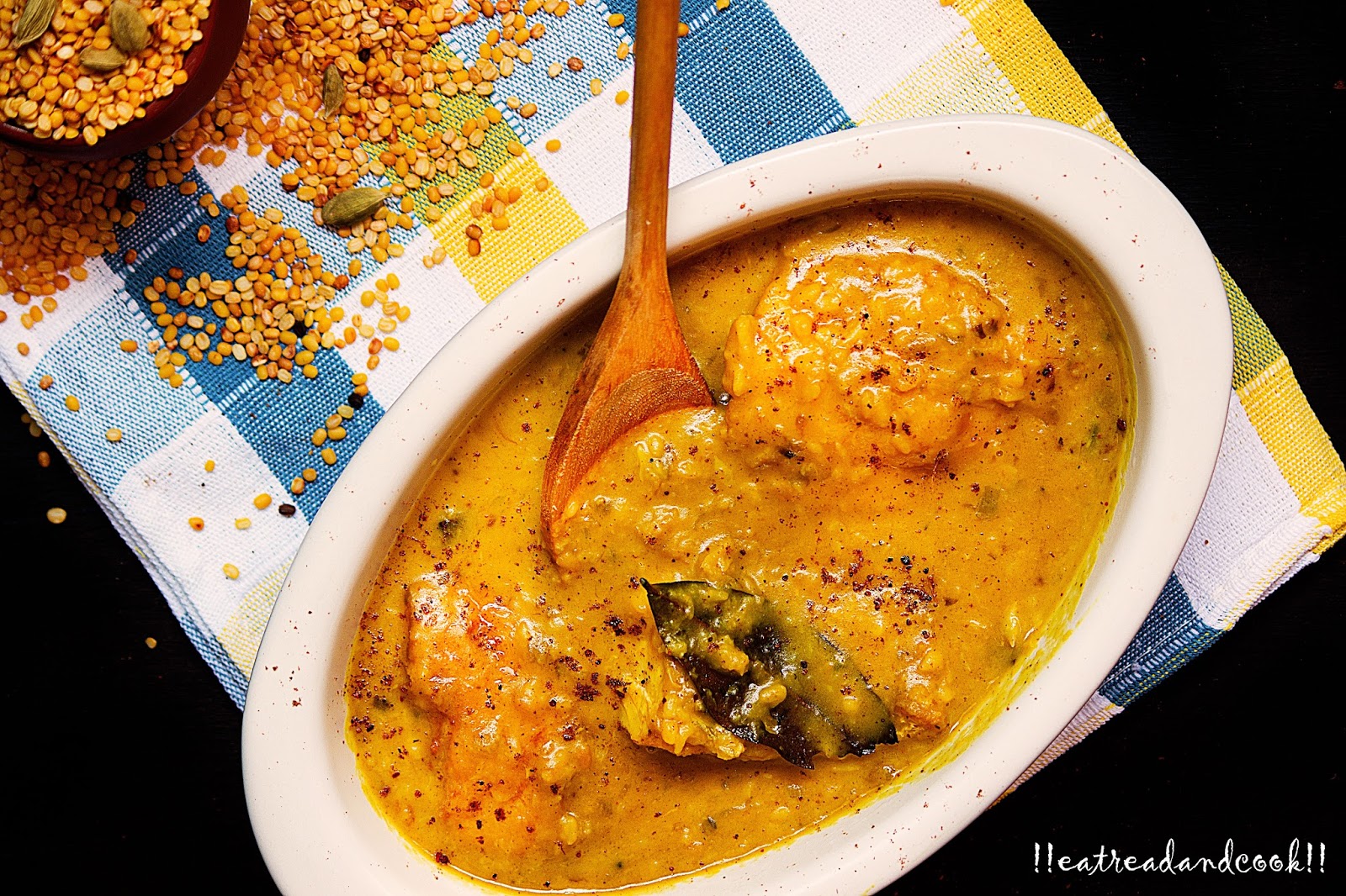 Bhaja Mug Dal Diye Mach / Moong Dal Fish Curry ~ Ex-Cook