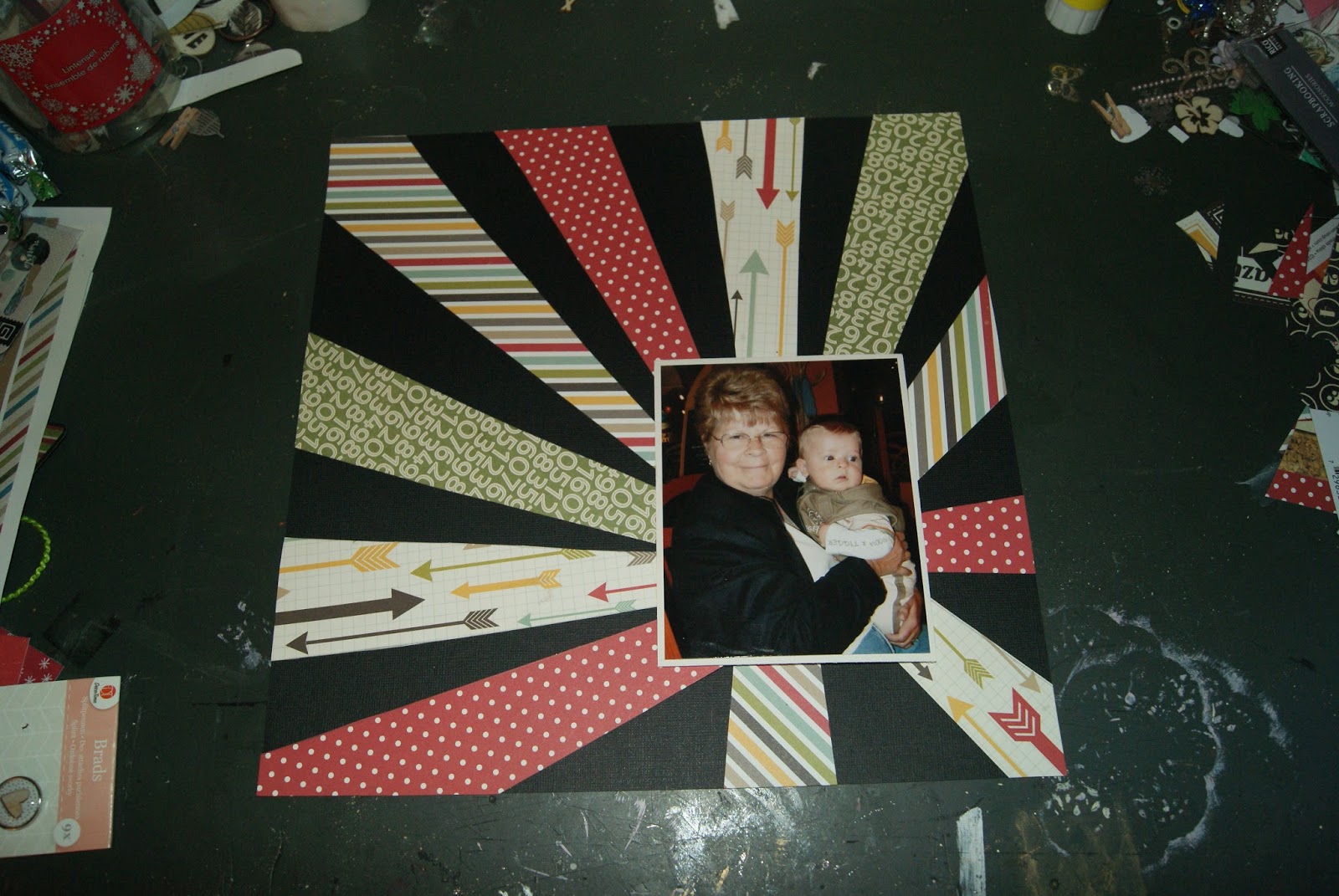 The Cherry On Top: Scrapbooking A Sun Burst, Traditionally With Free ...