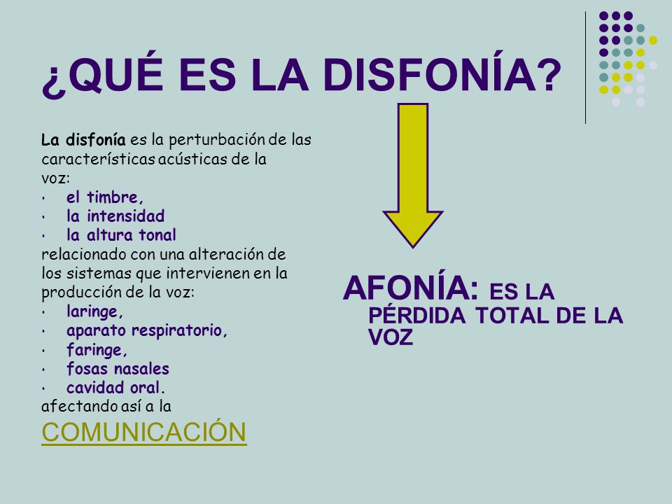 TRASTORNOS DEL LENGUAJE Y LA COMUNICACIÓN.: Trastornos de la voz y de ...