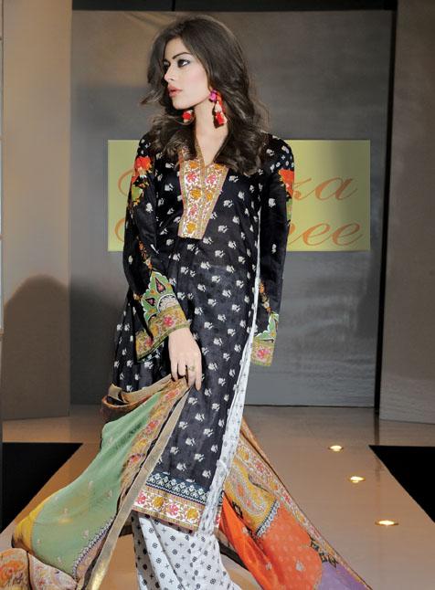 Faiza Samee Designer Eid Lawn Collection 2012 By Alkaram ~ Pk Fashion style