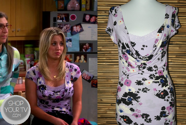 Big Bang Theory: Season 7 Episode 2 Penny's Purple Floral Top | Shop ...
