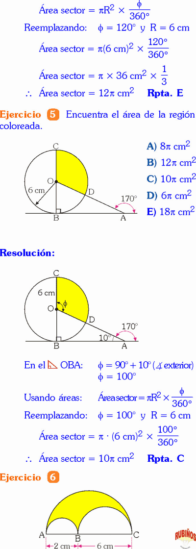 AREA DEL CIRCULO FORMULA EJEMPLOS Y EJERCICIOS RESUELTOS